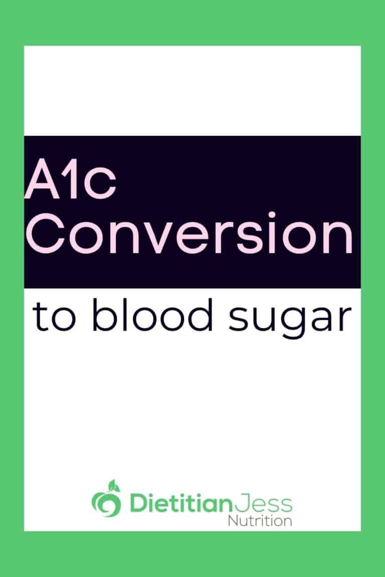A1c Conversion | Dietitian Jess Nutrition